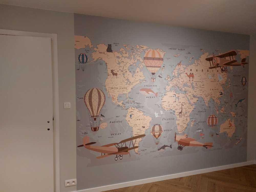 Wallpaper Mural - Beige world map - Photo Wallpaper