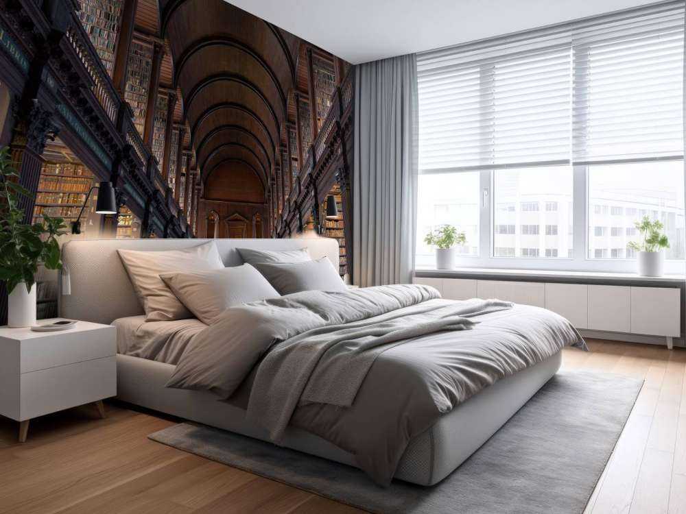 Wallpaper Mural - Classic reading room with arches - Photo Wallpaper