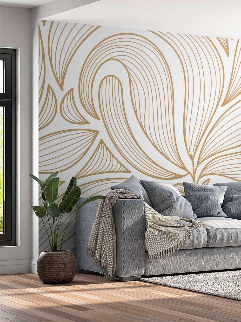 Wallpaper Mural - Art deco flowers - Wallpaper Murals