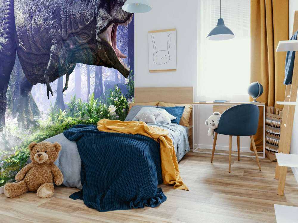 Wallpaper Mural - Tyrannosaurus Rex at lake - Photo Wallpaper