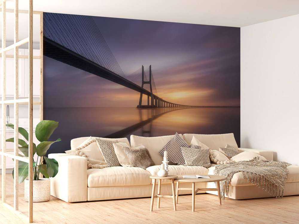 Sunrise bridge - Photo Wallpaper