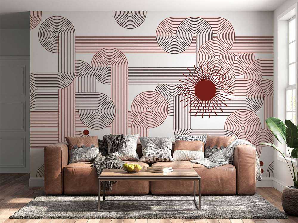 Wall Mural - Rustic Line Dance - Wallpaper