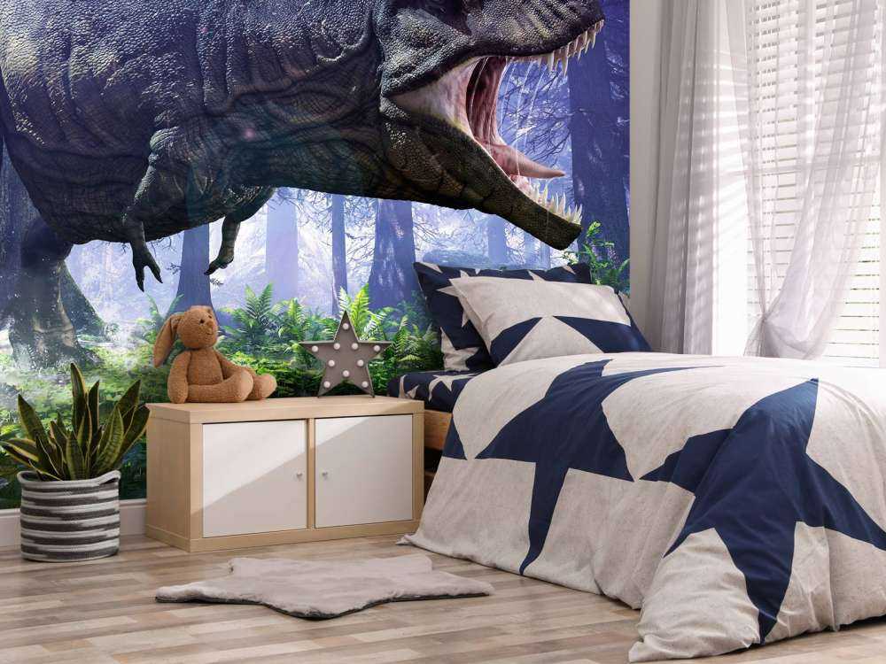 Wallpaper Mural - Tyrannosaurus Rex at lake - Photo Wallpaper