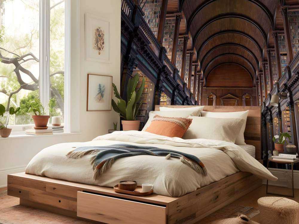 Wallpaper Mural - Classic reading room with arches - Photo Wallpaper