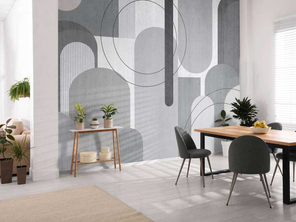 Wall Mural - Grey Shade Overflow - Wallpaper
